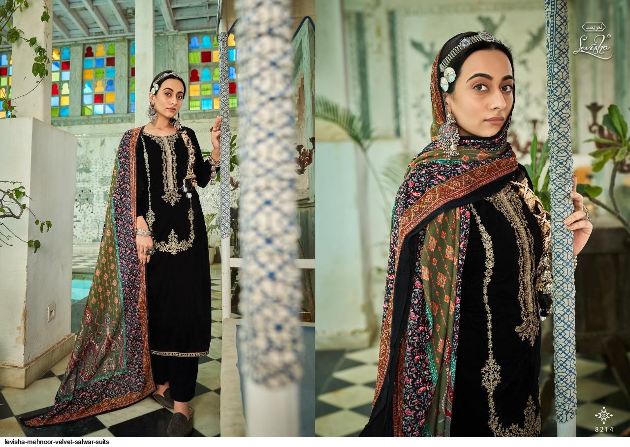 LEVISHA MEHNOOR VELVET SALWAR SUITS