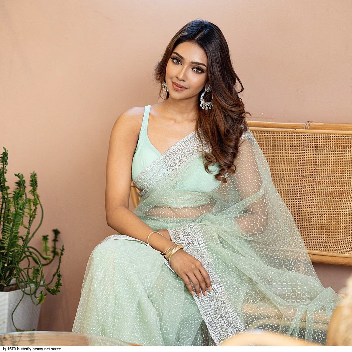 LG 1670 BUTTERFLY HEAVY NET SAREE