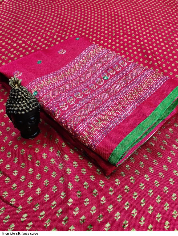 LINEN JUTE SILK FANCY SAREE
