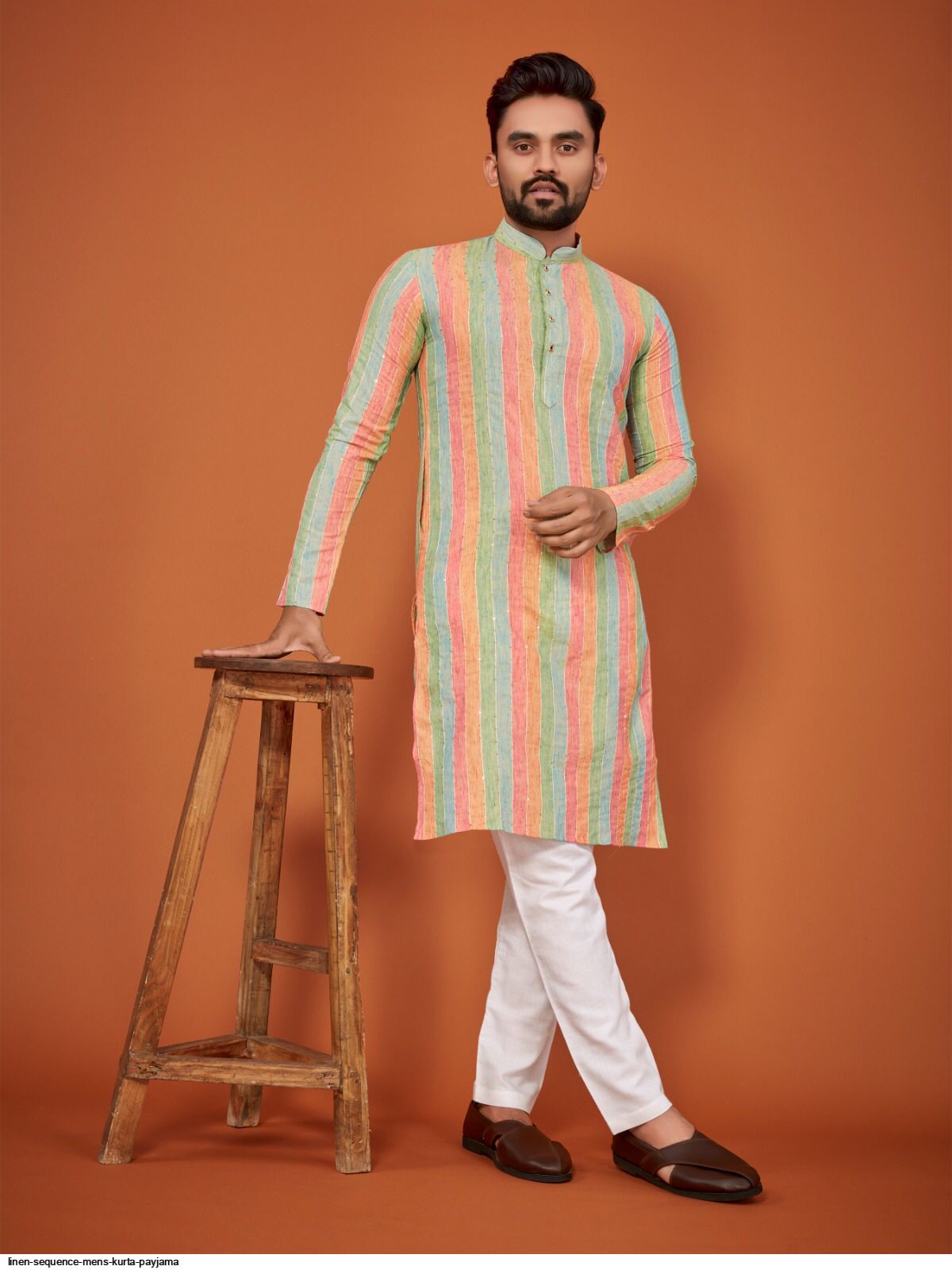 LINEN SEQUENCE MENS KURTA PAYJAMA