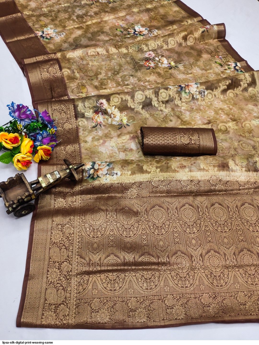 LIPSA SILK DIGITAL PRINT WEAVING SAREE