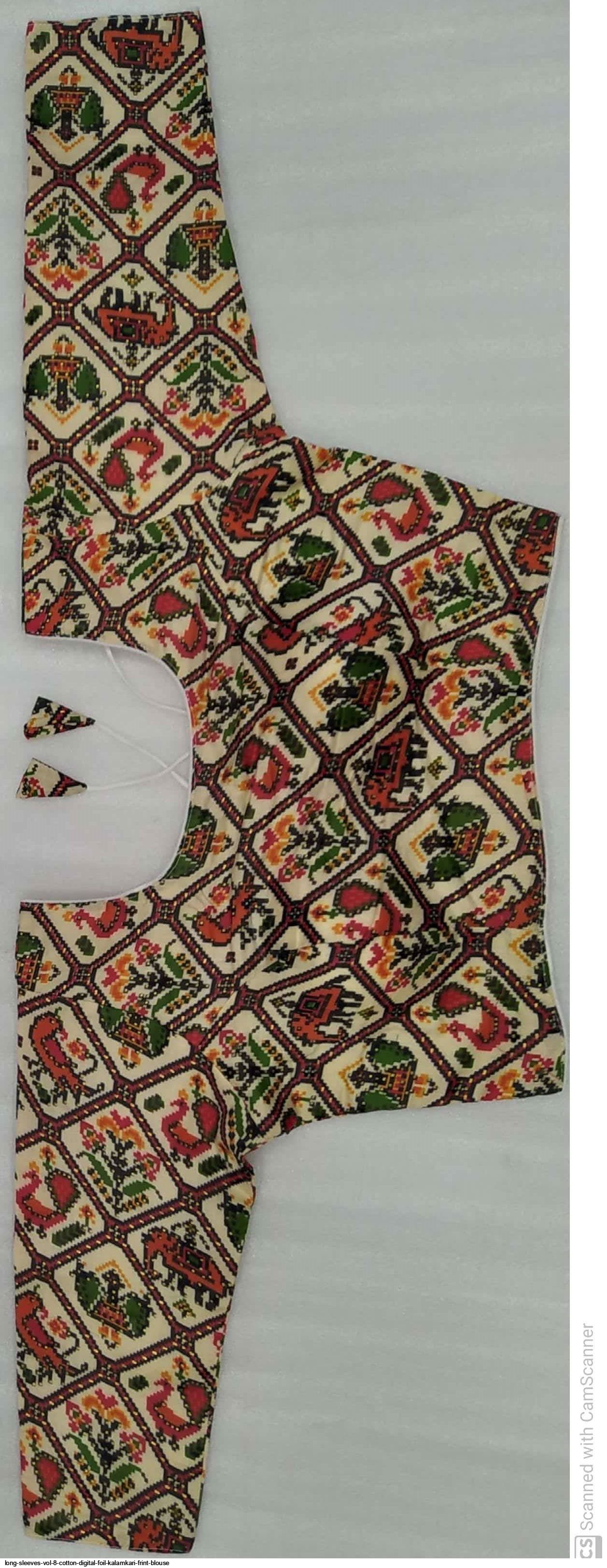 Long Sleeves VOL 8 Cotton Digital Foil Kalamkari Frint BLOUSE