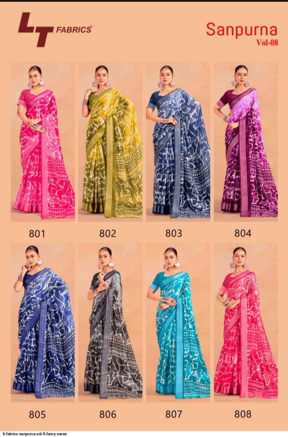 LT FABRICS SANPURNA VOL 8 FANCY SAREE