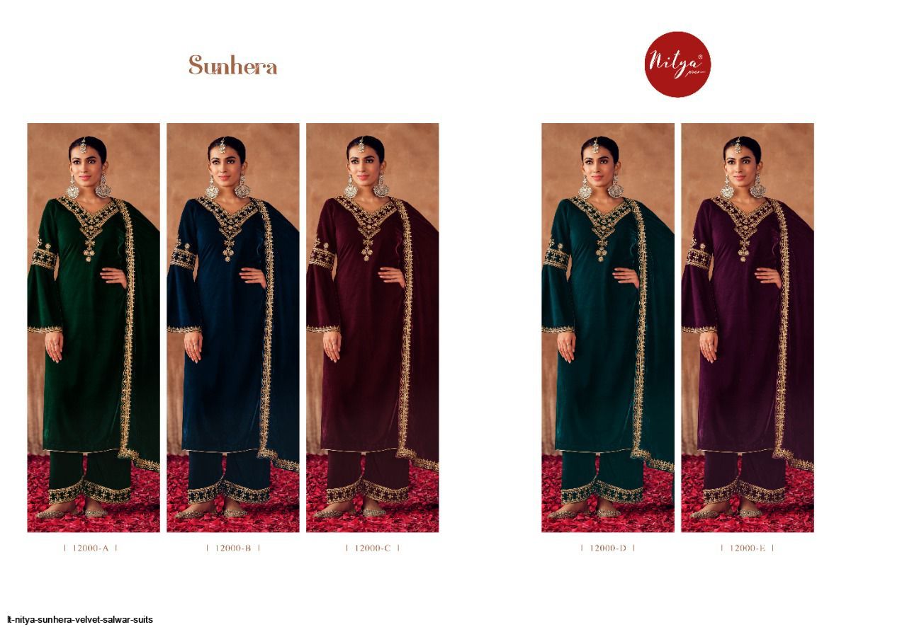 Lt NITYA SUNHERA VELVET SALWAR SUITS
