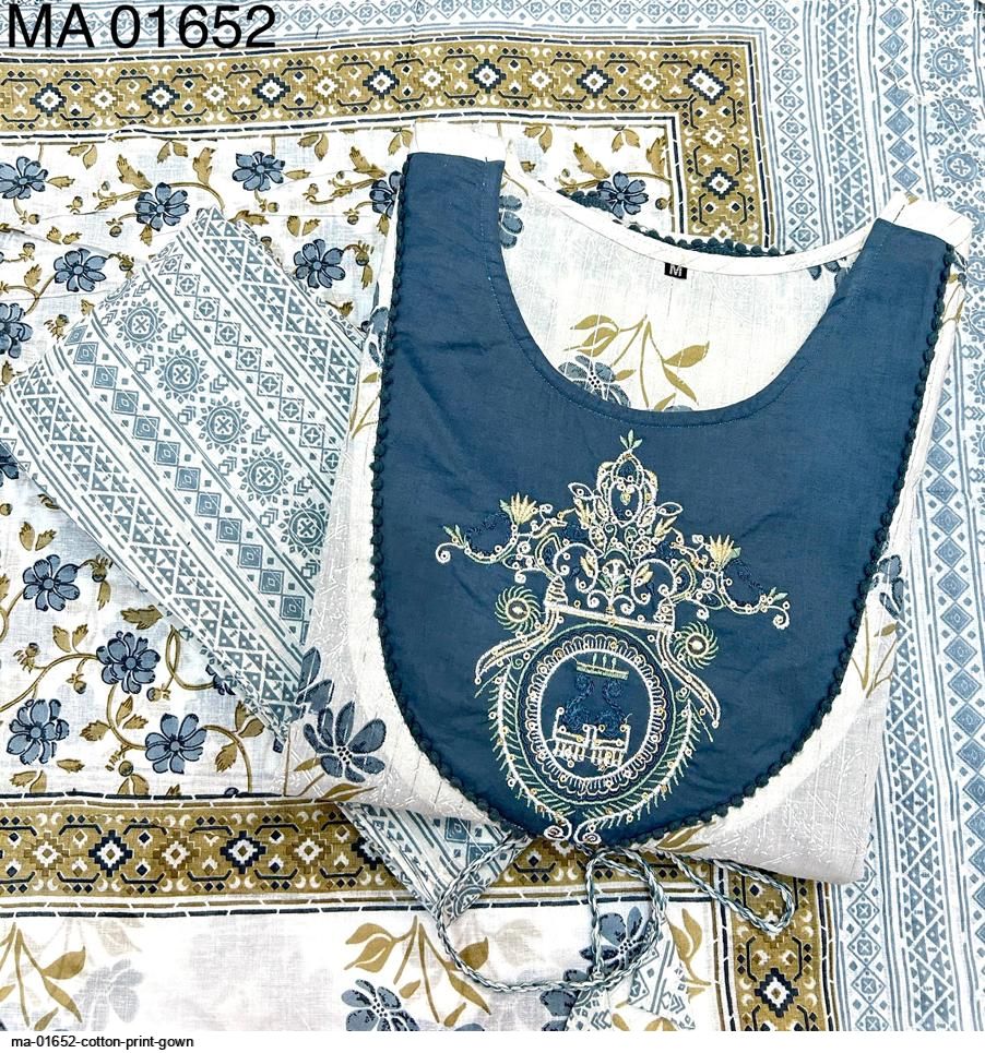 MA 01652 COTTON PRINT GOWN