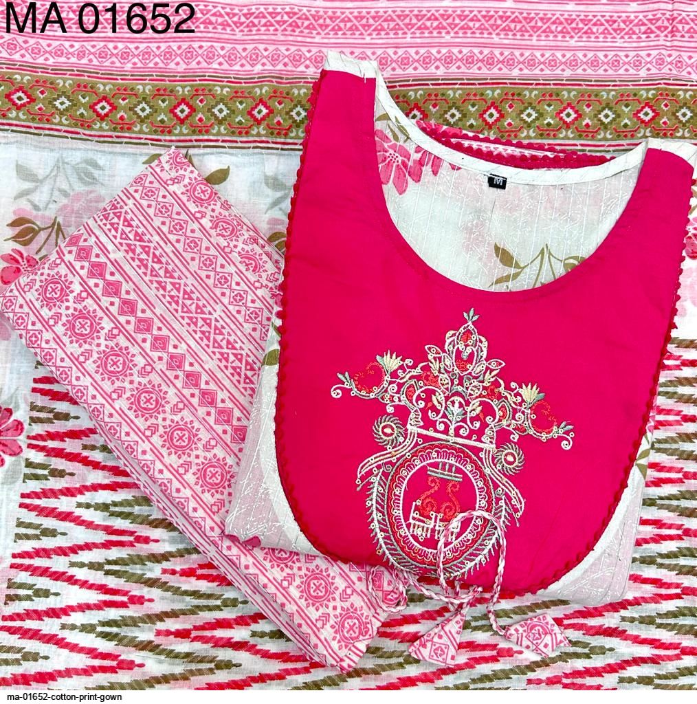 MA 01652 COTTON PRINT GOWN