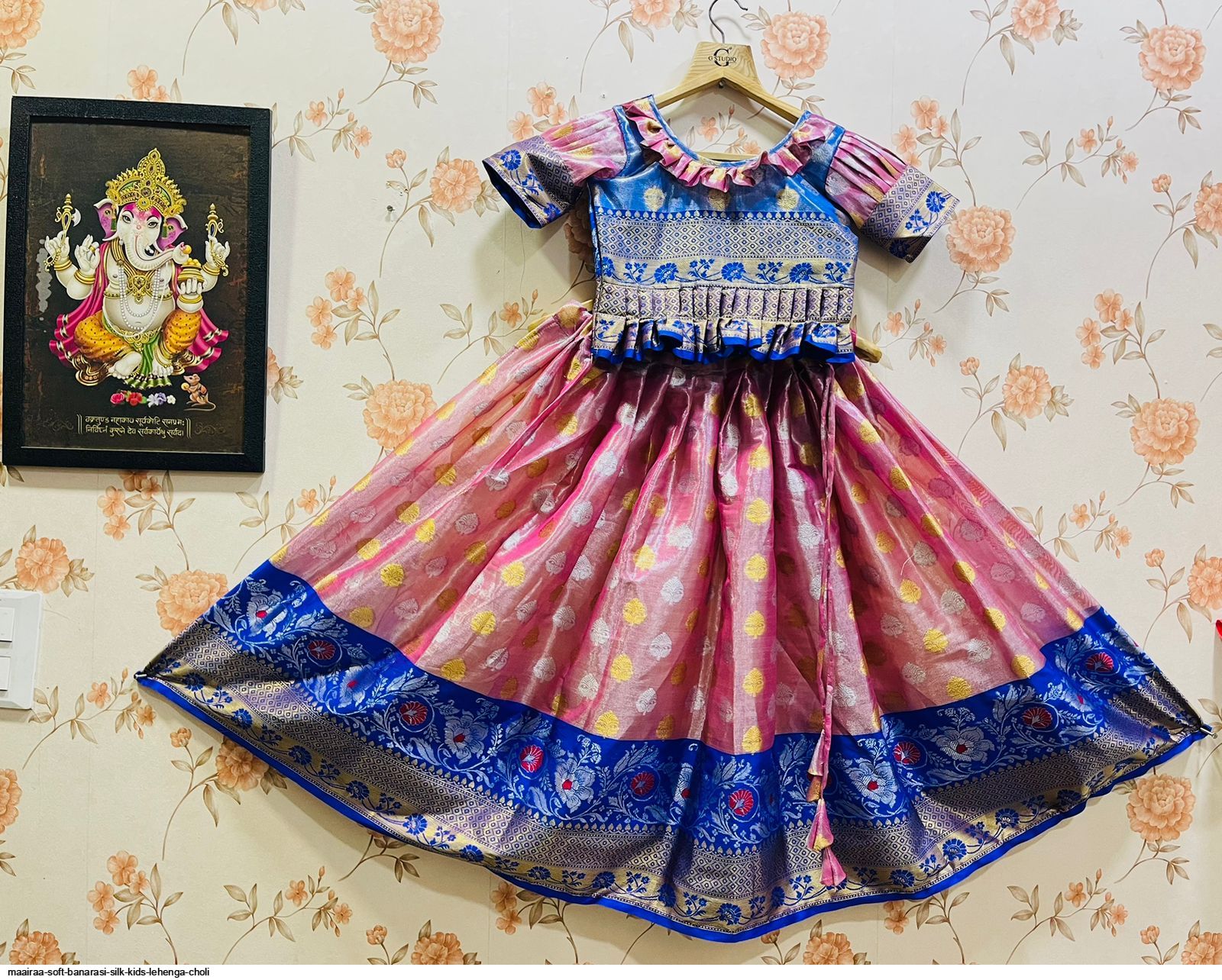 MAAIRAA SOFT BANARASI SILK KIDS LEHENGA CHOLI