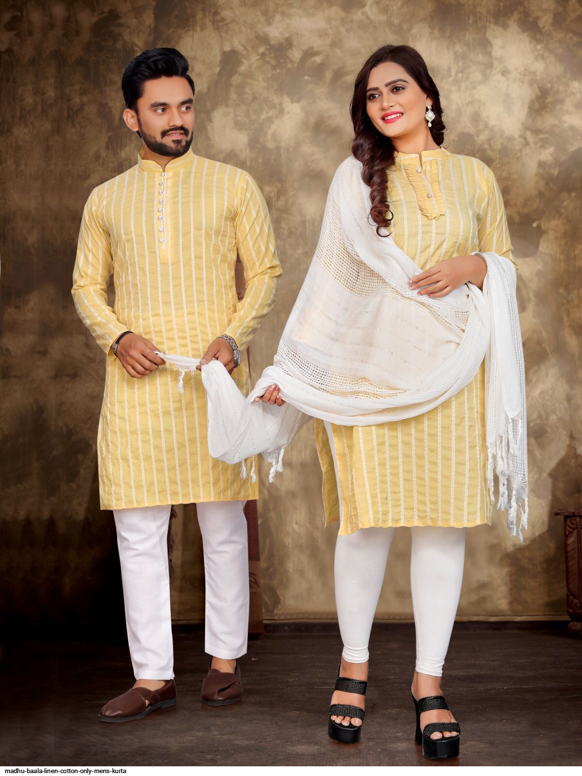 Madhu-Baala linen cotton only mens kurta