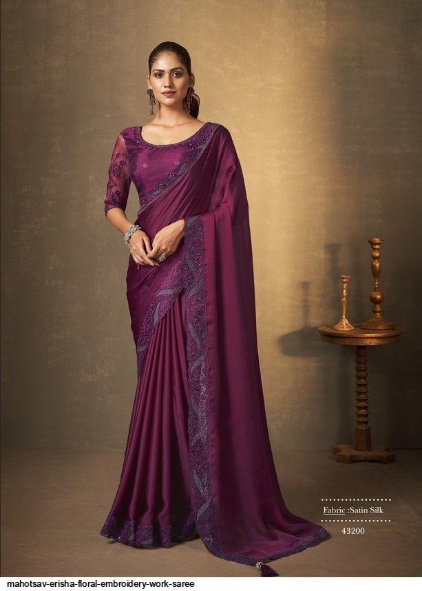 MAHOTSAV ERISHA FLORAL EMBROIDERY WORK SAREE