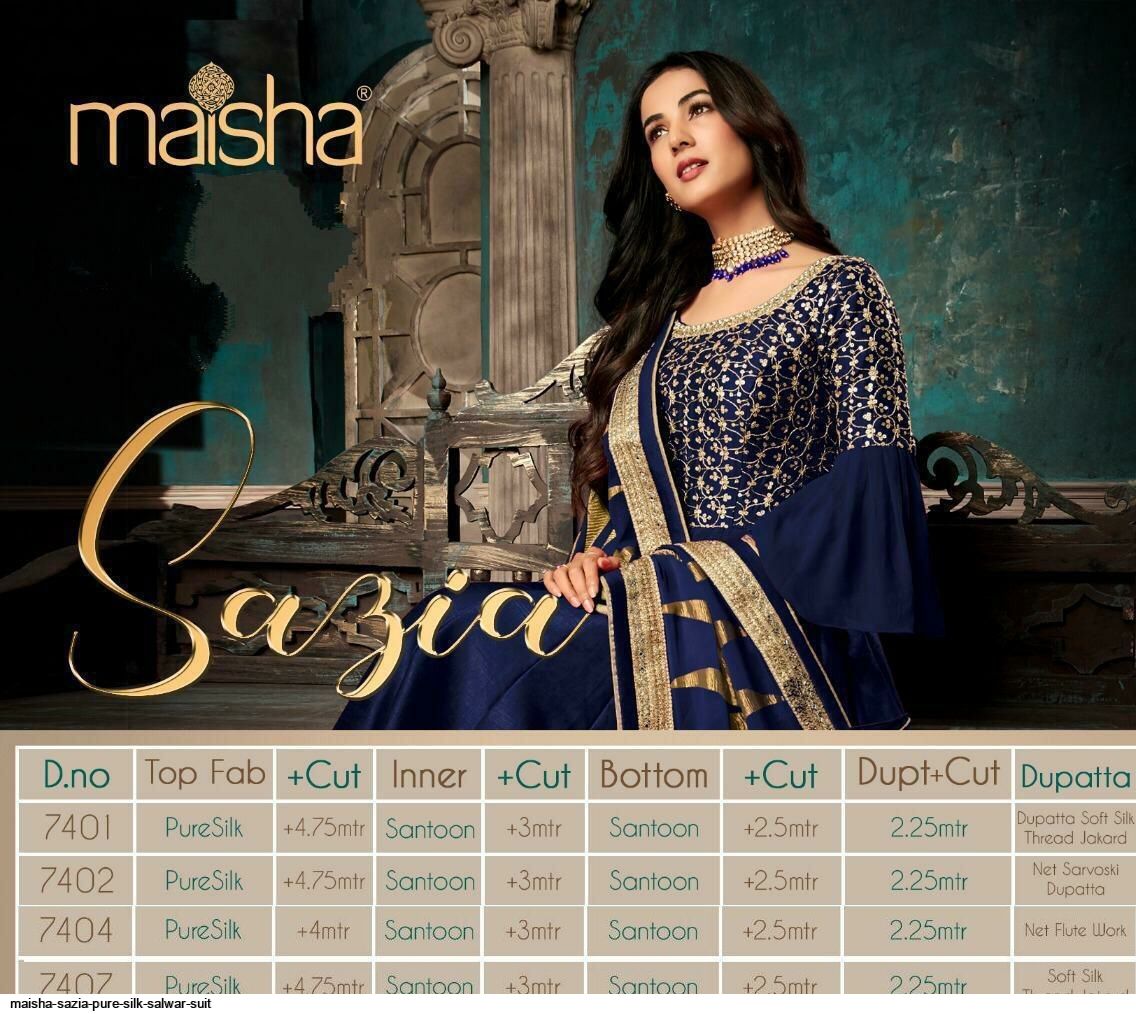 maisha SAZIA pure silk salwar suit