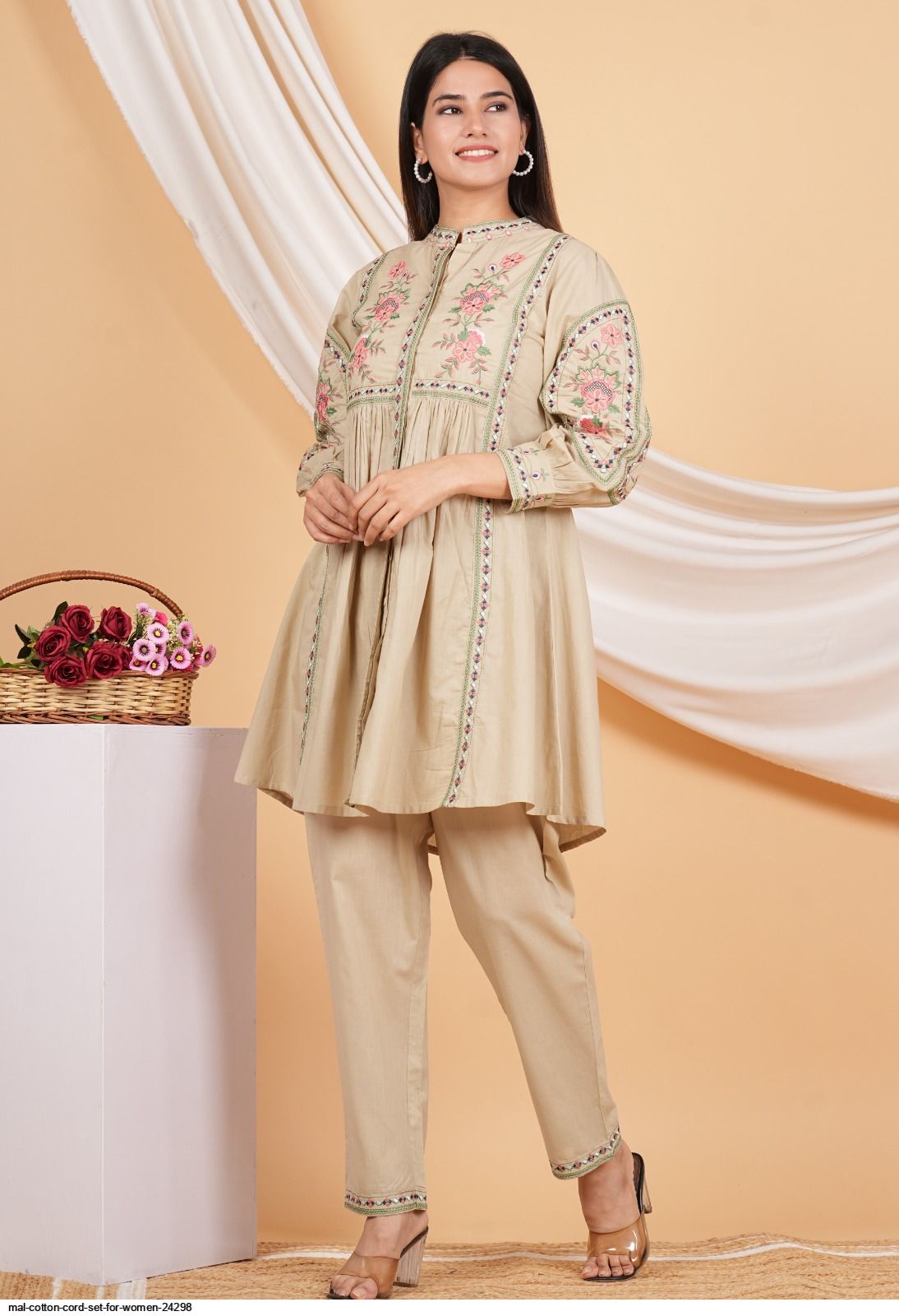 MAL COTTON CORD SET FOR WOMEN 24298