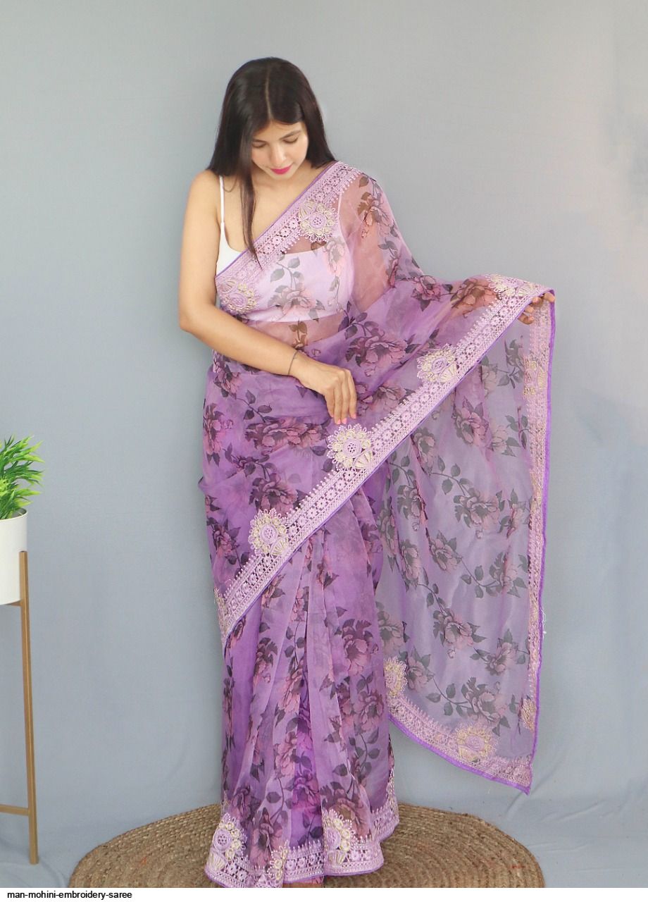 MAN MOHINI Embroidery saree