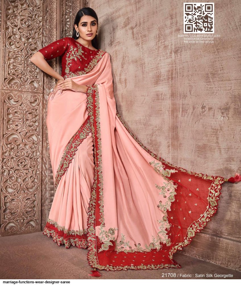 Marriage Functions Wear Designer Saree