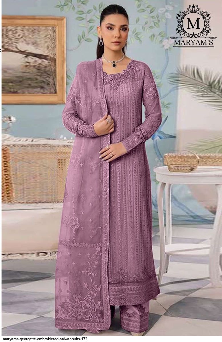 MARYAMS GEORGETTE EMBROIDERED SALWAR SUITS 172
