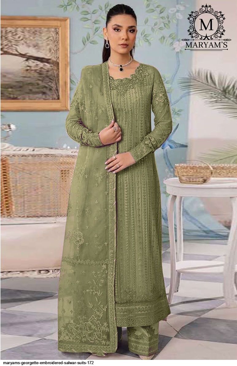 MARYAMS GEORGETTE EMBROIDERED SALWAR SUITS 172