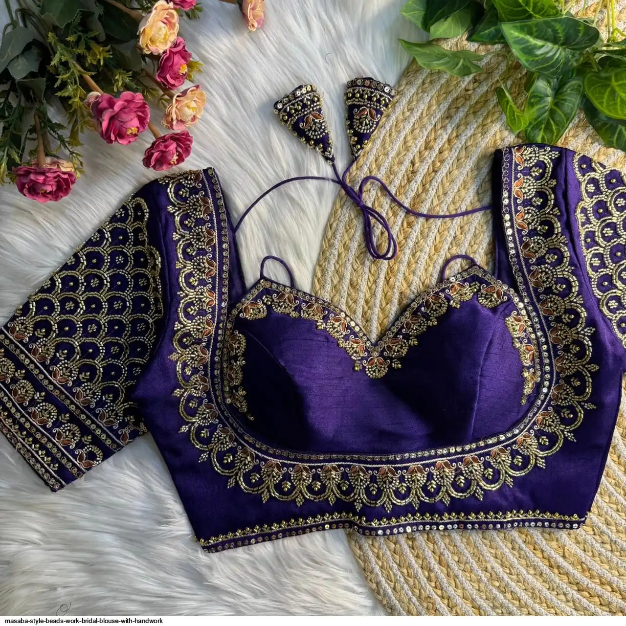 Heavy Masaba Style Beads Work Bridal Blouse – Wholesale