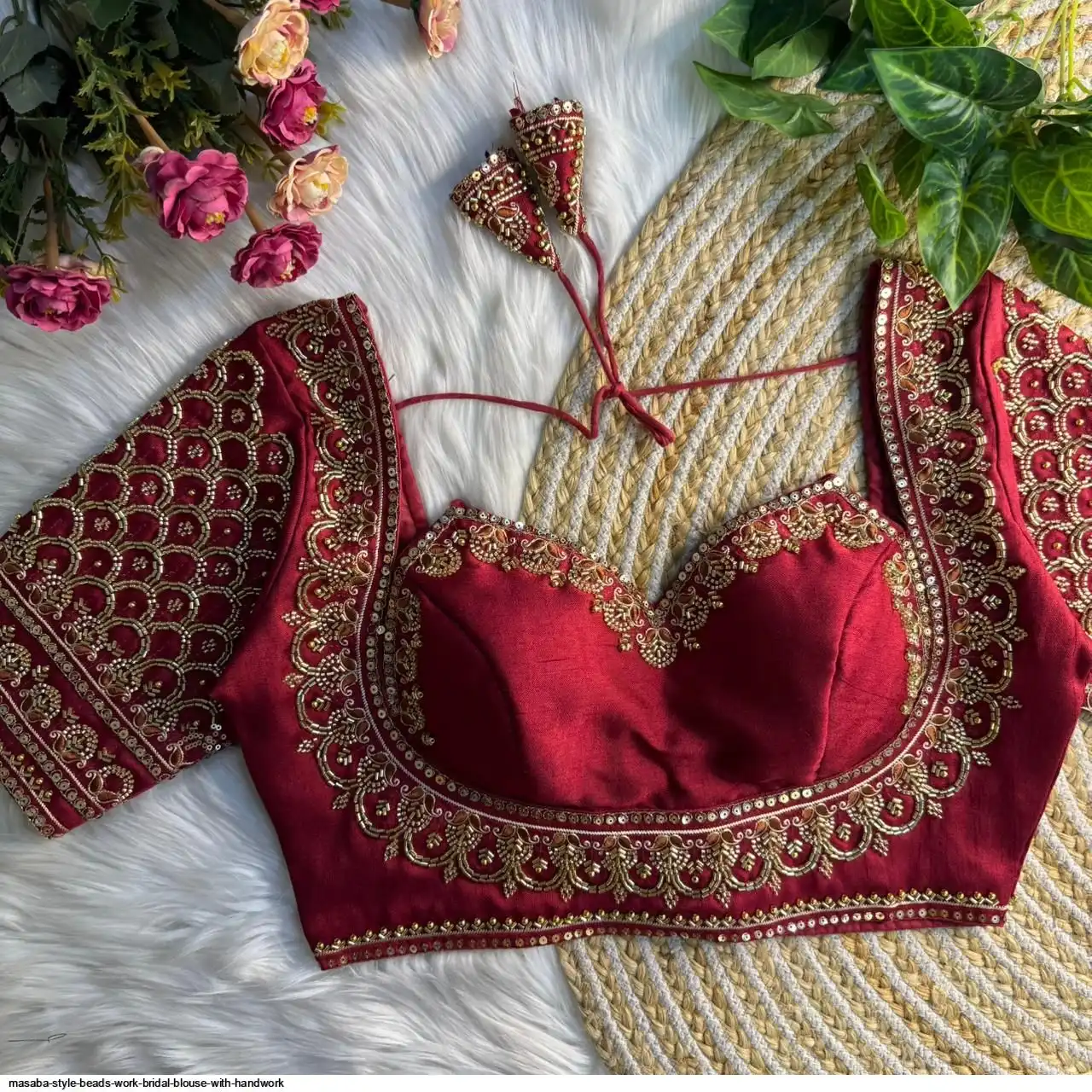 Heavy Masaba Style Beads Work Bridal Blouse – Wholesale