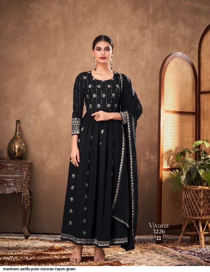 MASKEEN AATIFA PURE VISCOSE RAYON GOWN