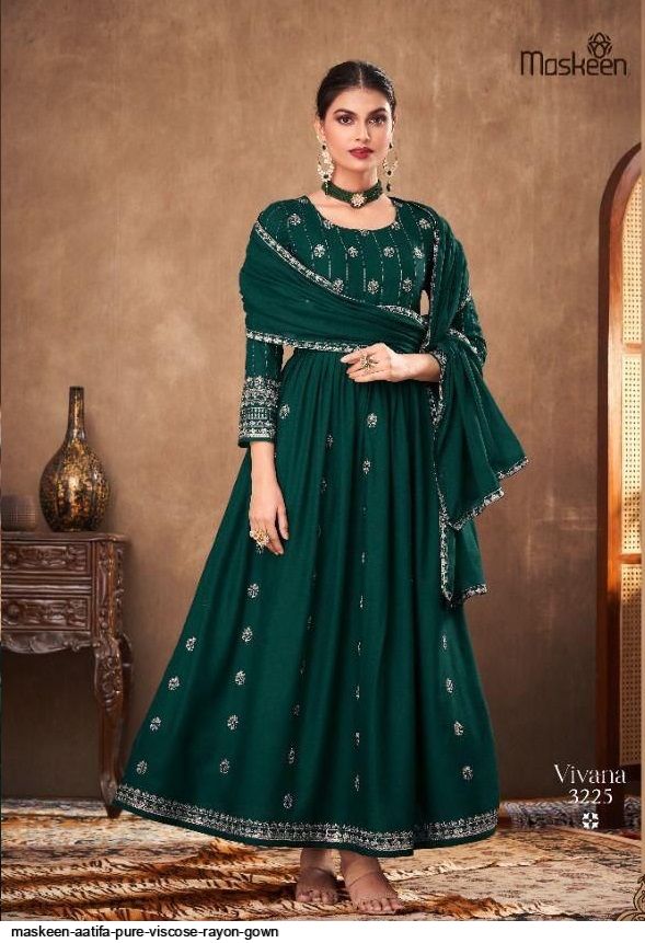 MASKEEN AATIFA PURE VISCOSE RAYON GOWN