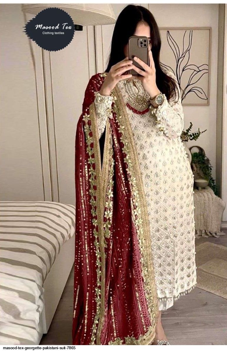 MASOOD TEX GEORGETTE PAKISTANI suit 7865