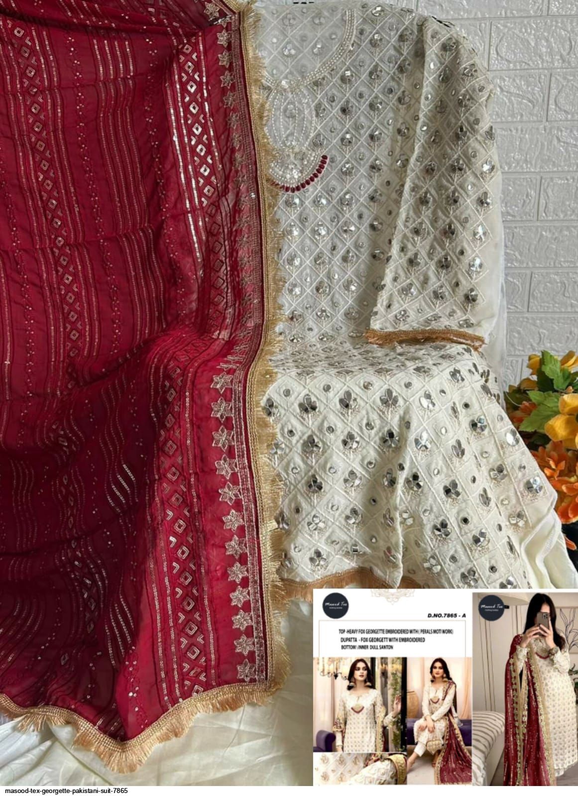 MASOOD TEX GEORGETTE PAKISTANI suit 7865