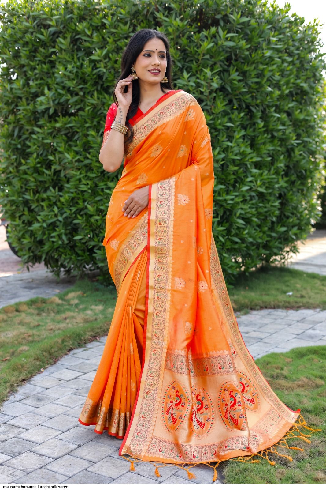 MAUSAMI Banarasi Kanchi Silk saree