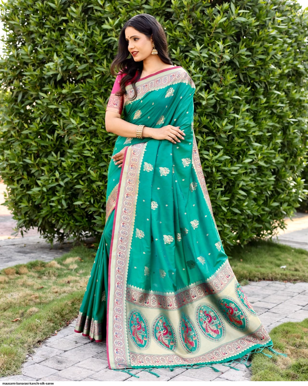 MAUSAMI Banarasi Kanchi Silk saree