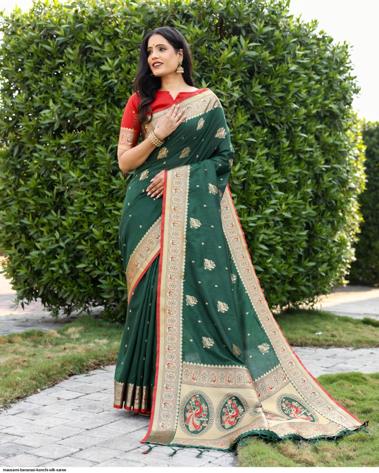 MAUSAMI Banarasi Kanchi Silk saree