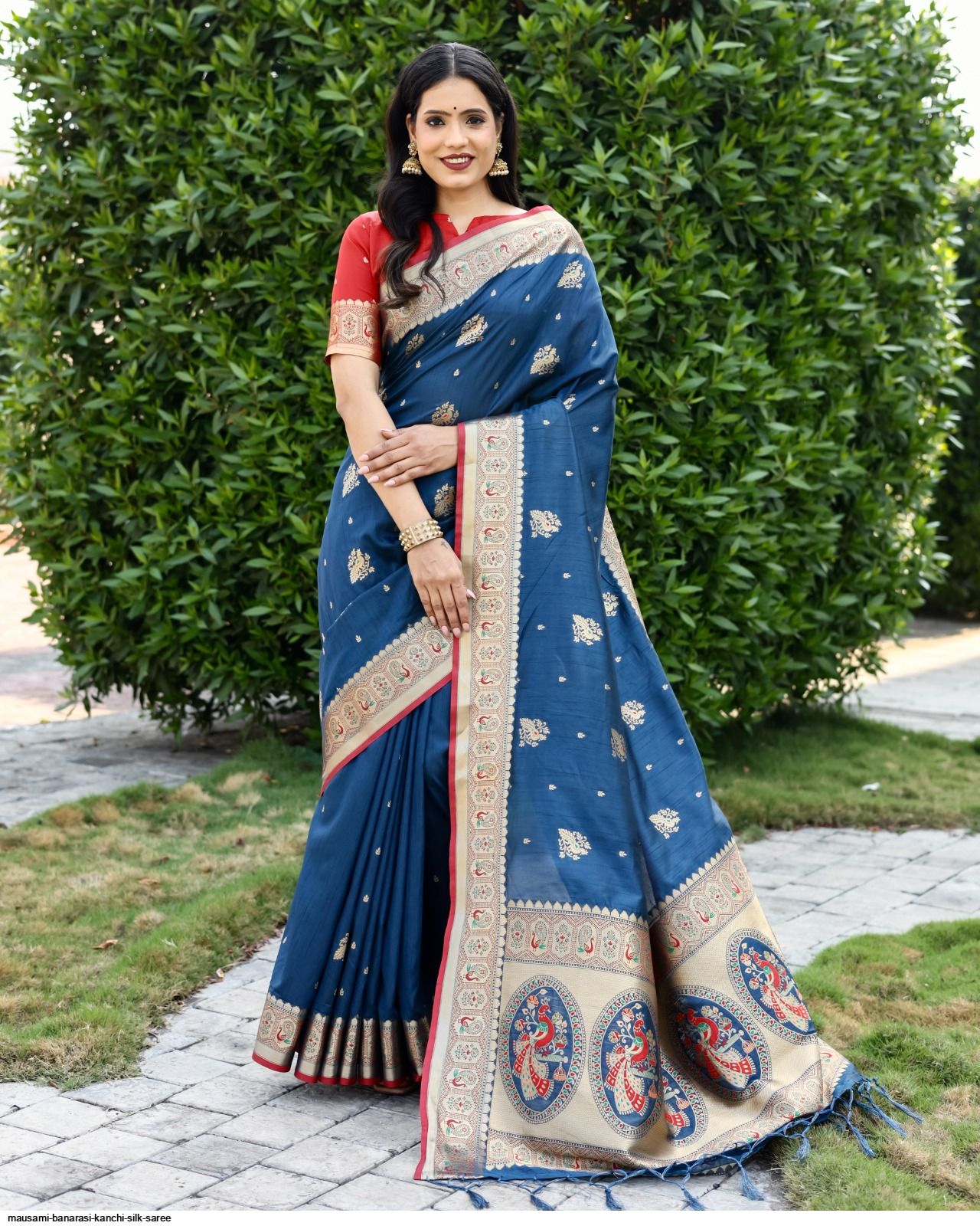 MAUSAMI Banarasi Kanchi Silk saree