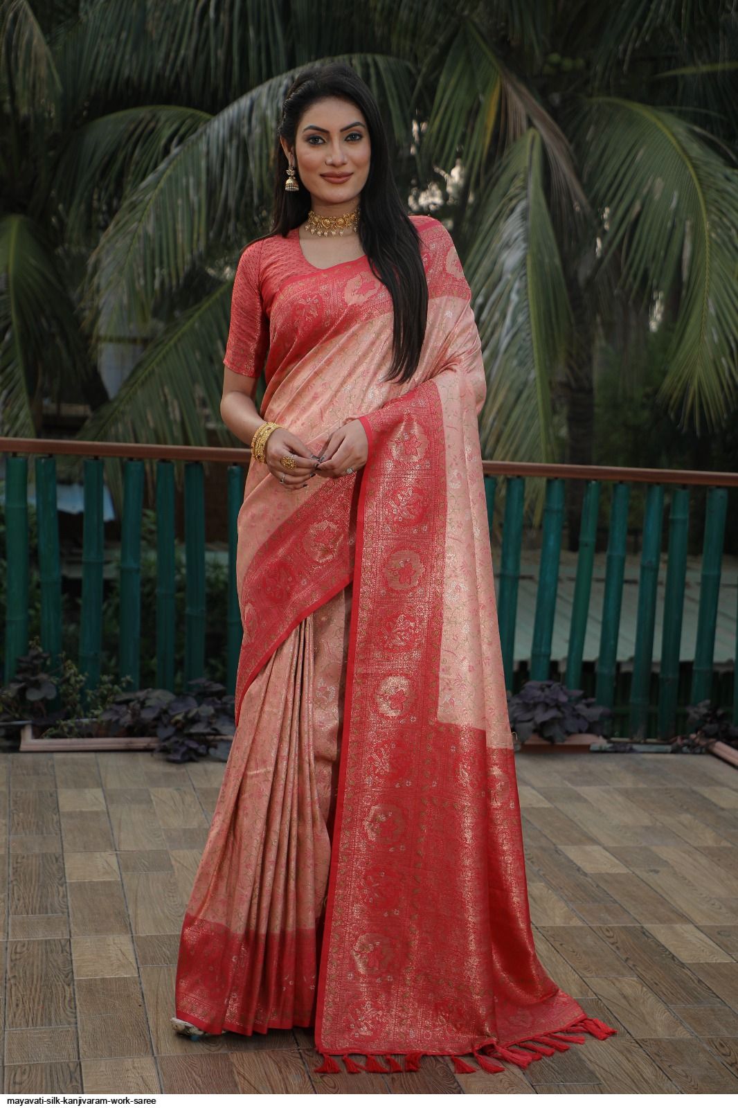 MAYAVATI Silk Kanjivaram work Saree