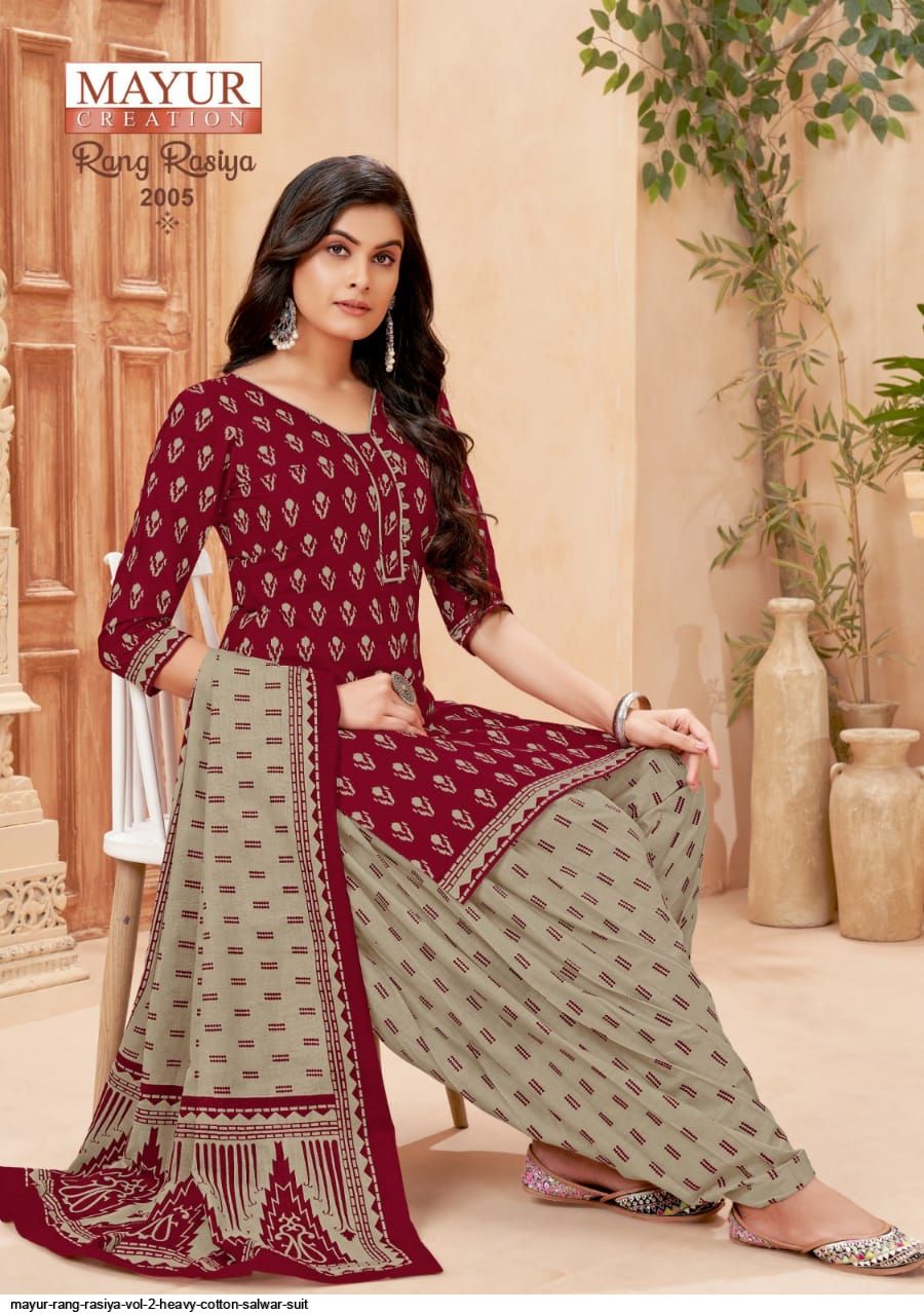 Mayur Rang Rasiya Vol 2 Heavy Cotton Salwar Suit