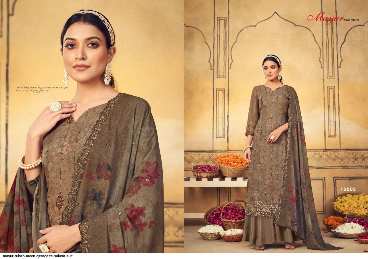 Mayur Ruhab Moon georgette salwar suit