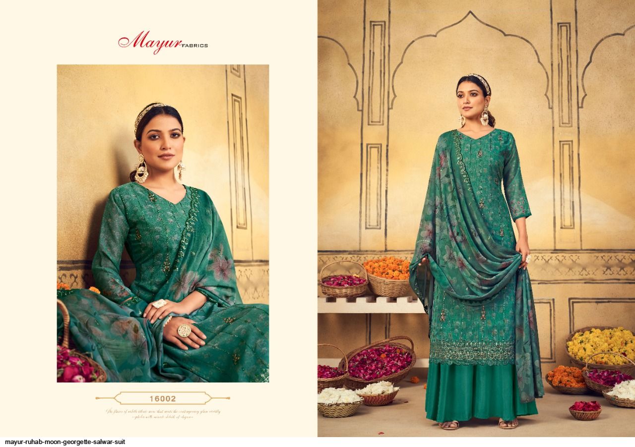 Mayur Ruhab Moon georgette salwar suit