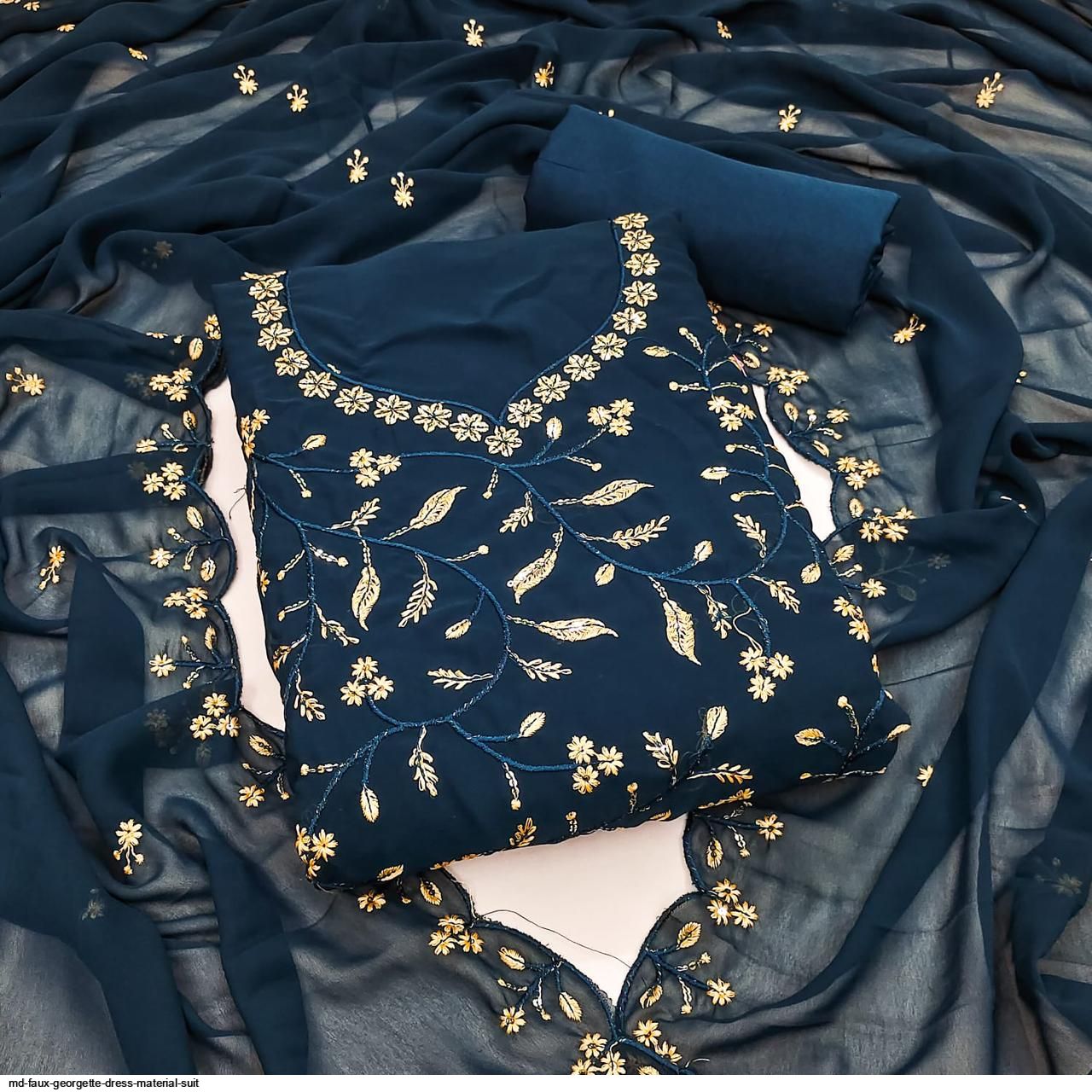 MD FAUX GEORGETTE Dress Material Suit