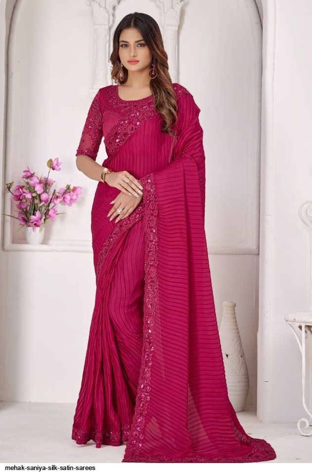 MEHAK SANIYA SILK SATIN SAREES