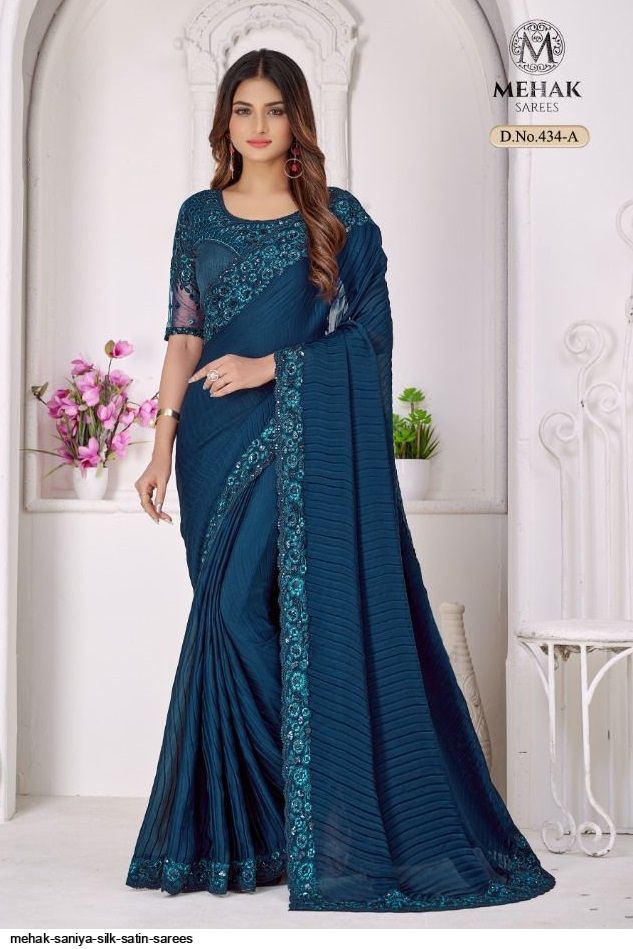 MEHAK SANIYA SILK SATIN SAREES