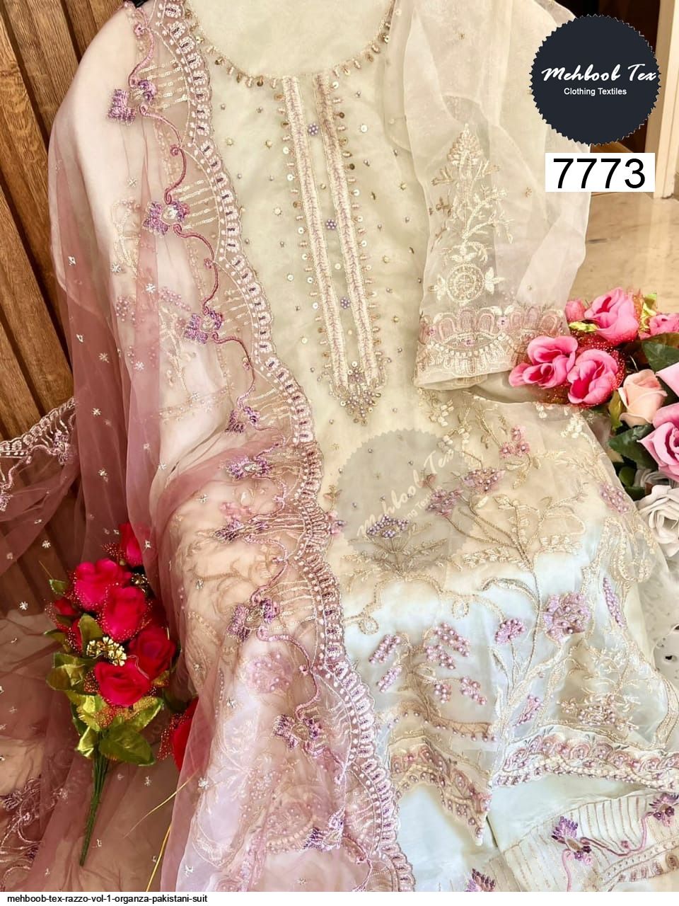 mehboob tex razzo vol 1 organza pakistani suit