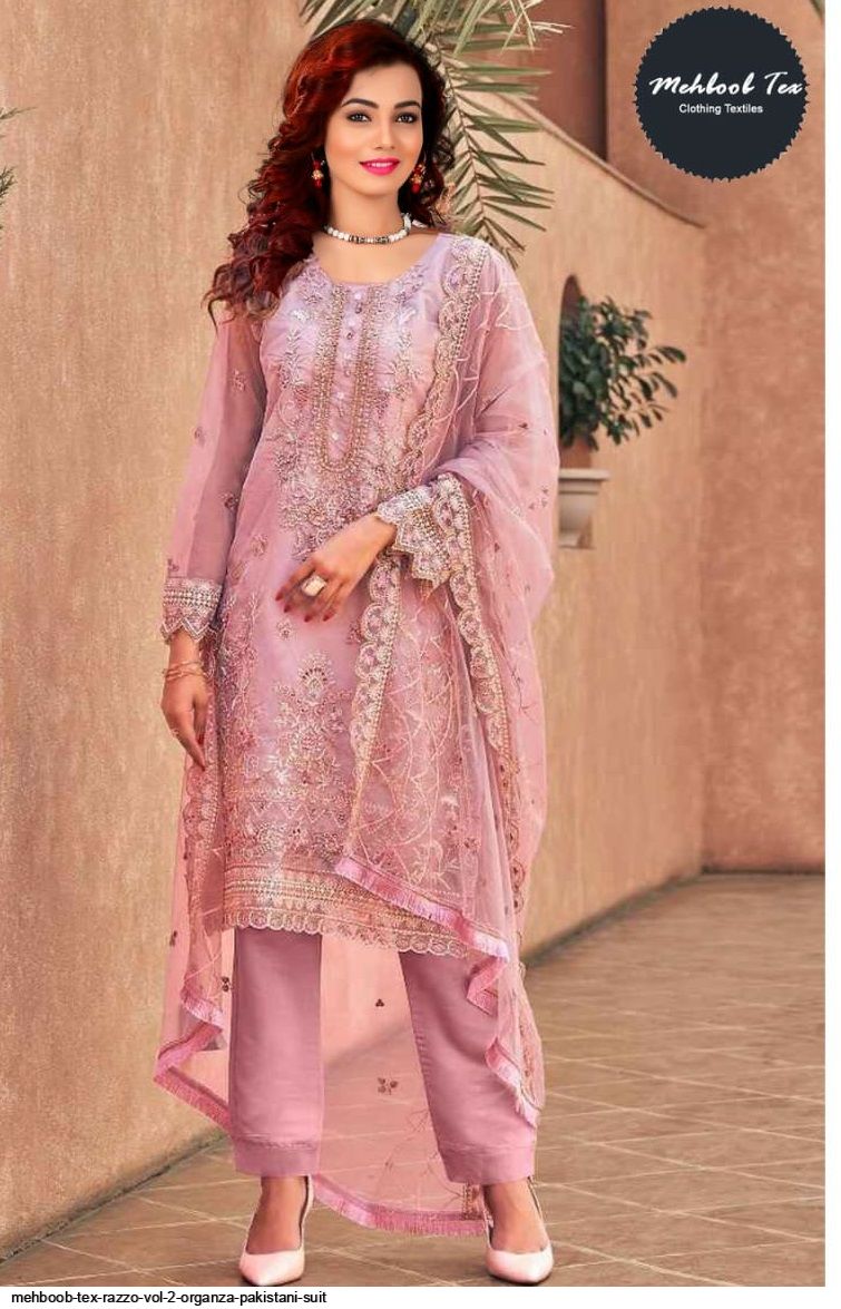 MEHBOOB TEX razzo vol 2 organza pakistani suit