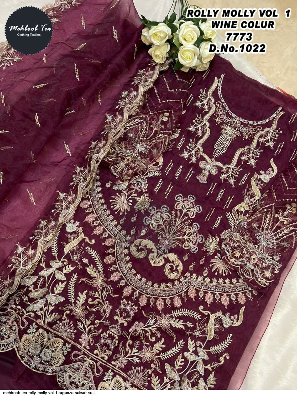 MEHBOOB TEX Rolly molly vol 1 organza SALWAR SUIT