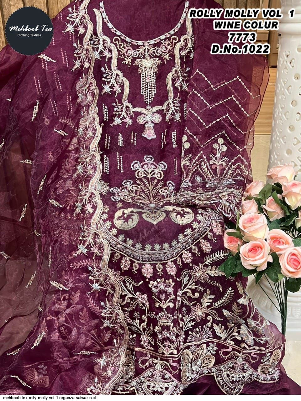 MEHBOOB TEX Rolly molly vol 1 organza SALWAR SUIT