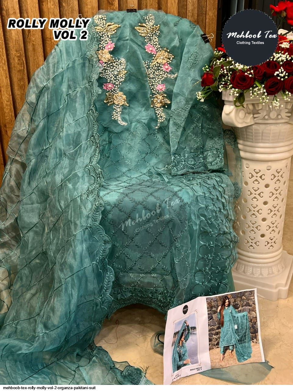 mehboob tex Rolly molly vol 2 organza pakitani suit