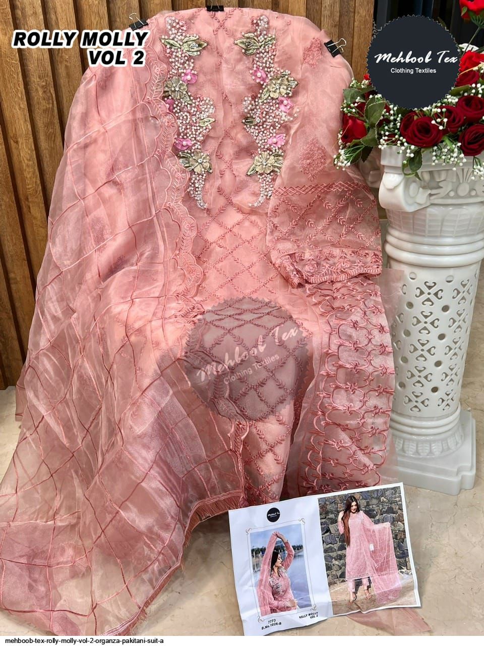 mehboob tex Rolly molly vol 2 organza pakitani suit