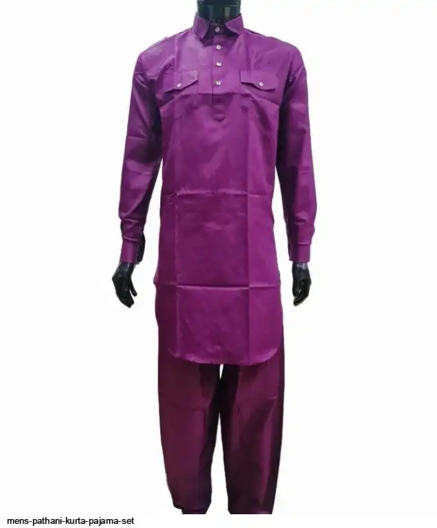 MENS PATHANI KURTA PAJAMA SET