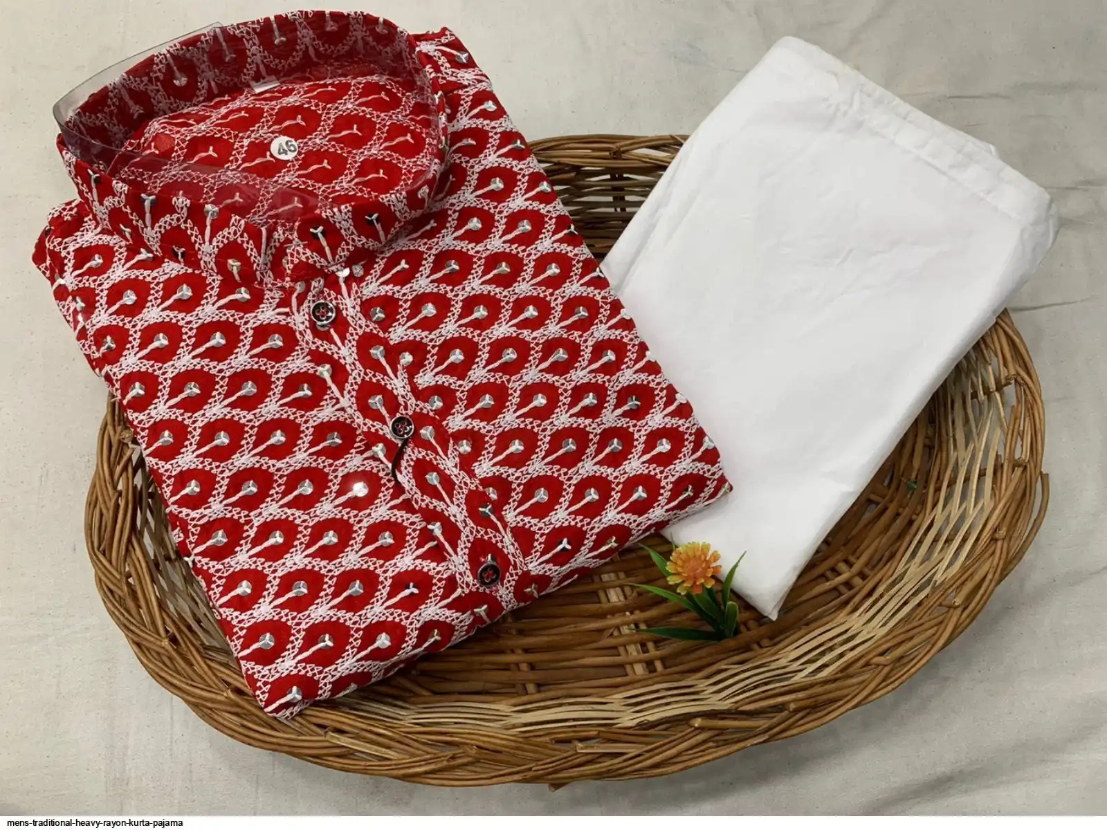 Mens Traditional Heavy Rayon Kurta pajama