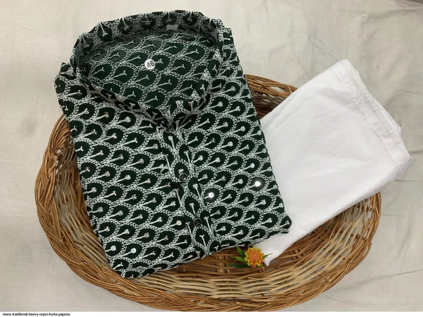 Mens Traditional Heavy Rayon Kurta pajama