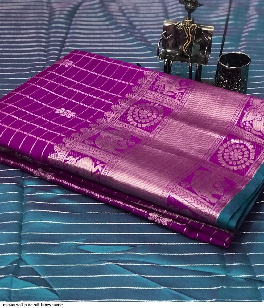 MINAXI SOFT PURE SILK FANCY SAREE