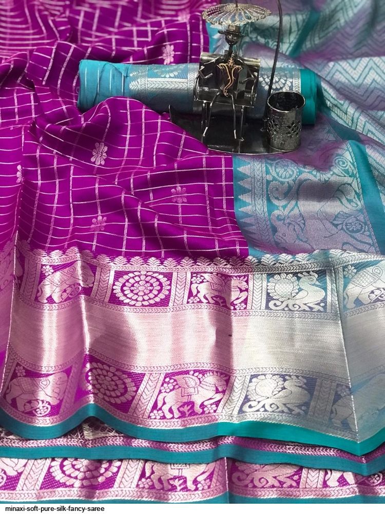 MINAXI SOFT PURE SILK FANCY SAREE