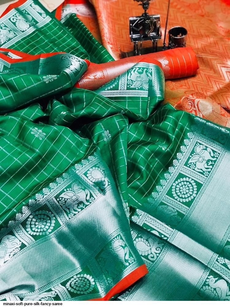 MINAXI SOFT PURE SILK FANCY SAREE