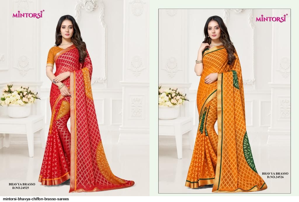 MINTORSI Bhavya Chiffon Brasso sarees