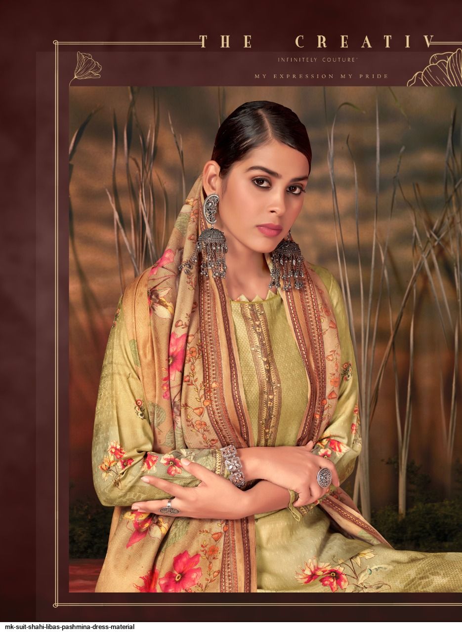 MK SUIT SHAHI LIBAS Pashmina dress material